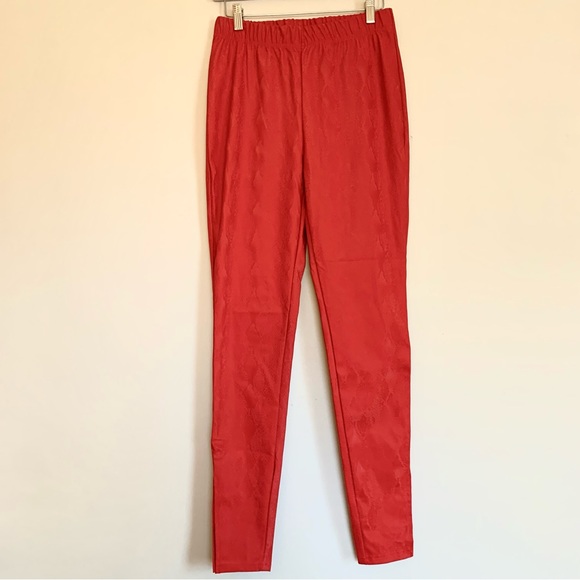 SHEIN | Pants & Jumpsuits | Red Faux Leather Pants Nwt | Poshmark